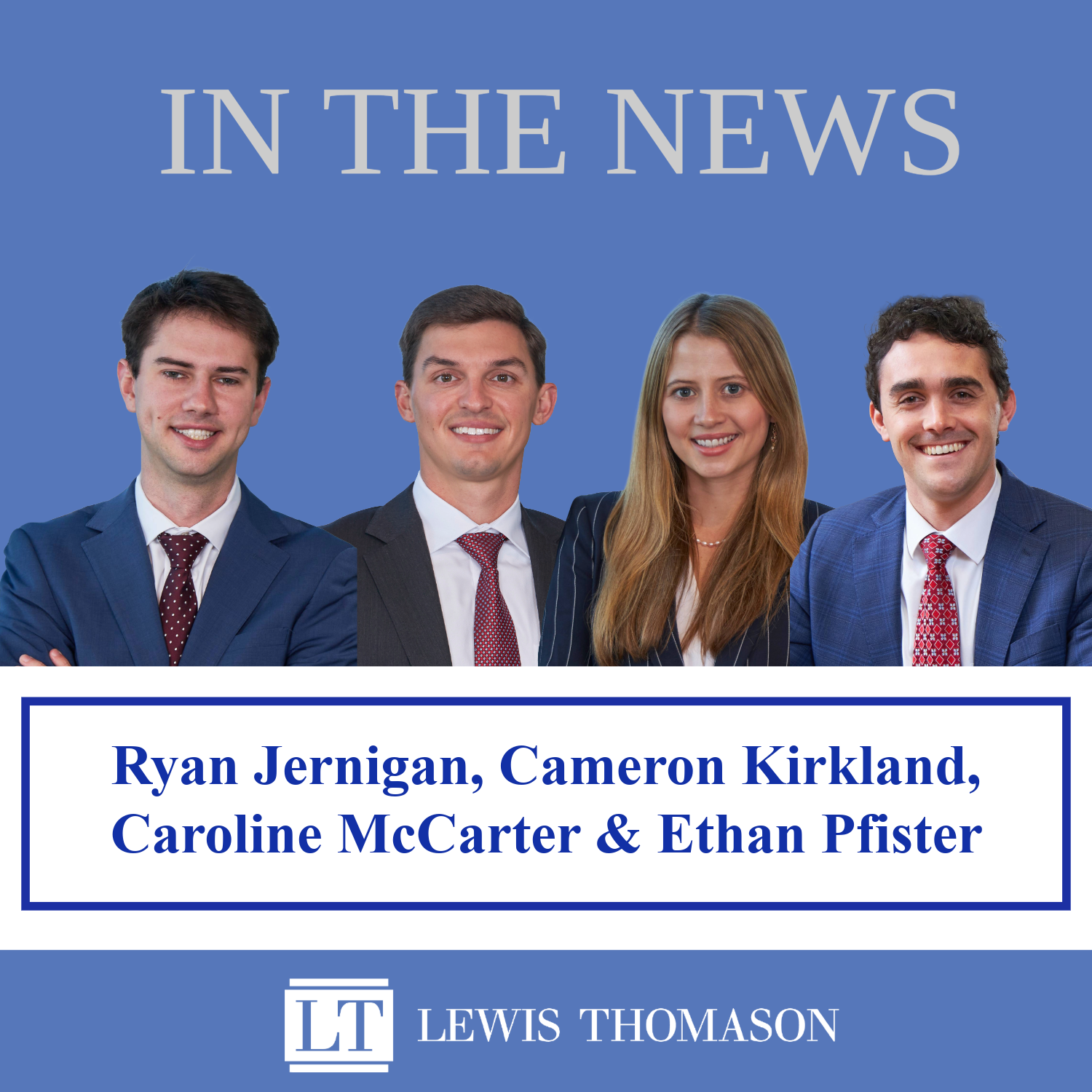 Ryan Jernigan, Cameron Kirkland, Caroline McCarter and Ethan Pfister ...